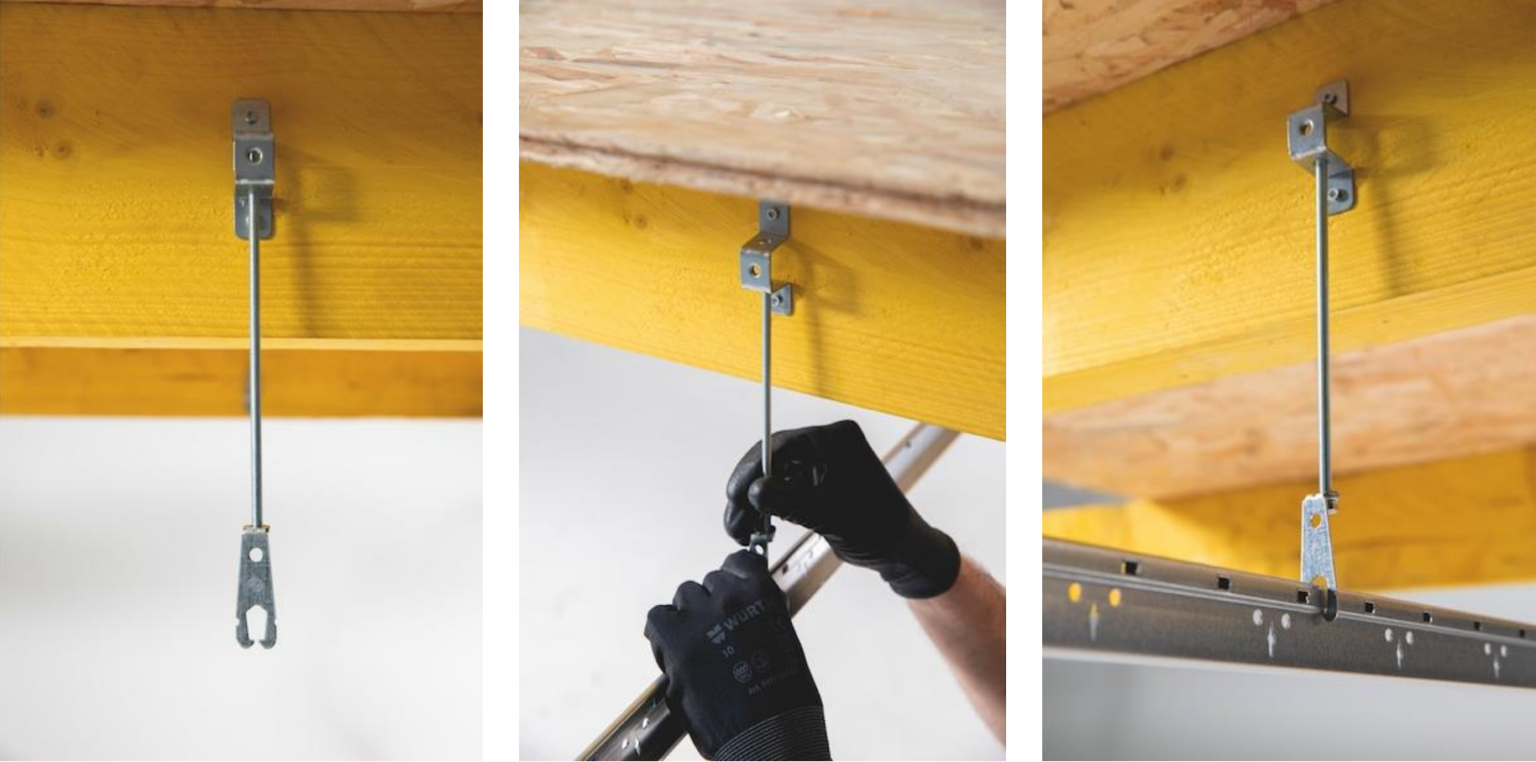 La pose de faux plafonds suspendus : les systèmes de fixation selon les supports - Würth